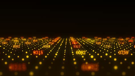 디지털 표시기가 있는 추상적인 디지털 흐름 입자 사이버 네트워크 연결 배경 빅 데이터 시각화 기술 배경 3d 렌더링 데이터에