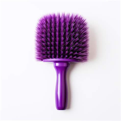 Premium Ai Image Purple Hair Brush On White Background