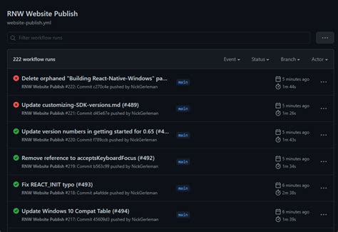 Website Publish GitHub Action Can Fail When Multiple PRs Merged Quickly Issue Microsoft