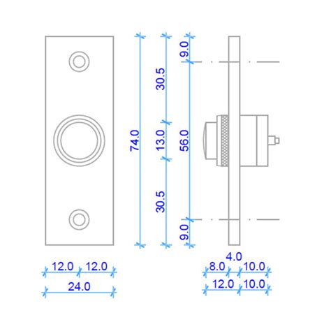 Victorian Rectangular Bell Push Fulhambrass Ironmongery London Shop