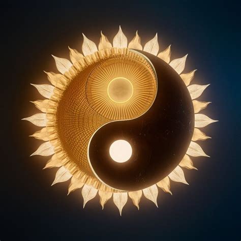 Sun And Moon In A Yin Yang Hintergrundbilder Fantasie