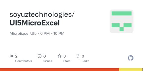 github soyuztechnologies ui5microexcel microexcel ui5 6 pm 10 pm