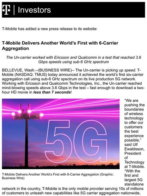 T Mobile T Mobile T Mobile Delivers Another Worlds First With 6 Carrier Aggregation Milled