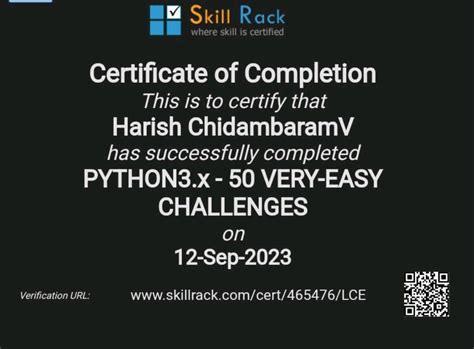 Completing 50 Python Tasks On Skillrack Harish Chidambaram Posted On