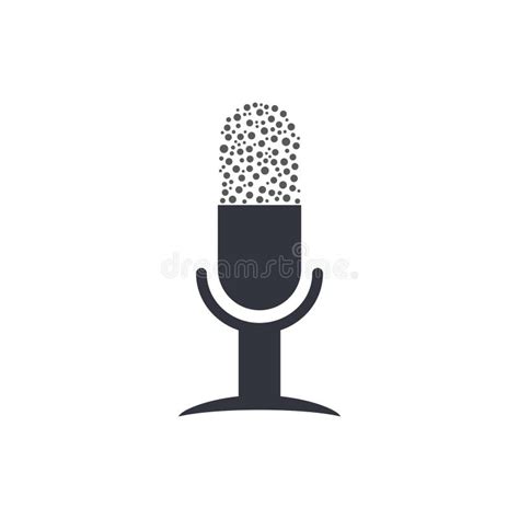 Microphone Logo Template Icon Stock Vector Illustration Of Audio