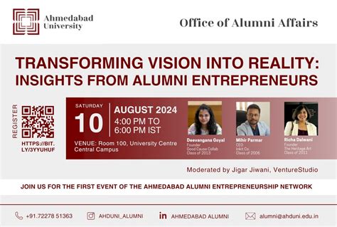 Transforming Vision Into Reality Insights From Ahmedabad Alumni Entrepreneurs