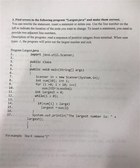 Solved 3 Find Errors In The Following Program