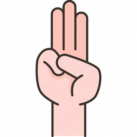 Hand Sign Scout Salute Fingers Icon Download On Iconfinder