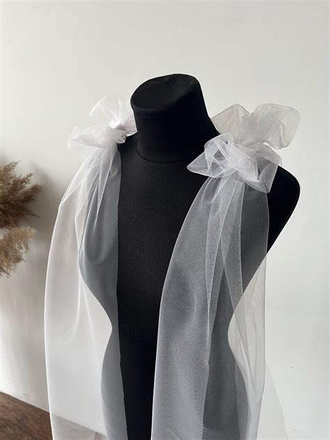 Bow Wedding Bow Shoulder Veil Wings Veil Soft Tulle Bow Wedding Veil