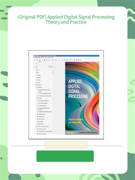 Original Pdf Applied Digital Signal Processing Theory And Practice