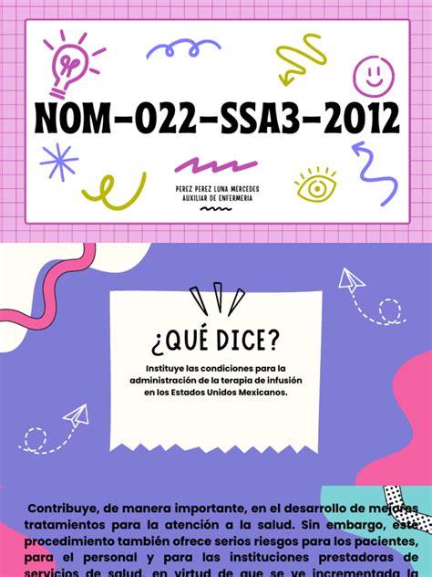 Nom 022 Ssa3 2012 Exposicion Luna Mercdes Pdf Terapia Intravenosa