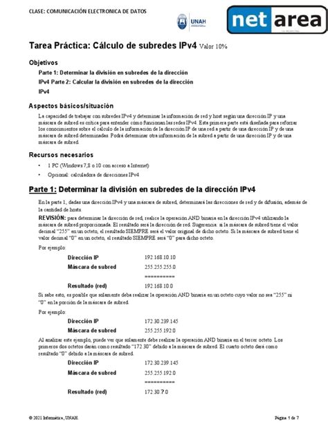 Calculo Ipv4 Sub Redes Recuperado Automáticamente Pdf Dirección Ip Arquitectura De Internet