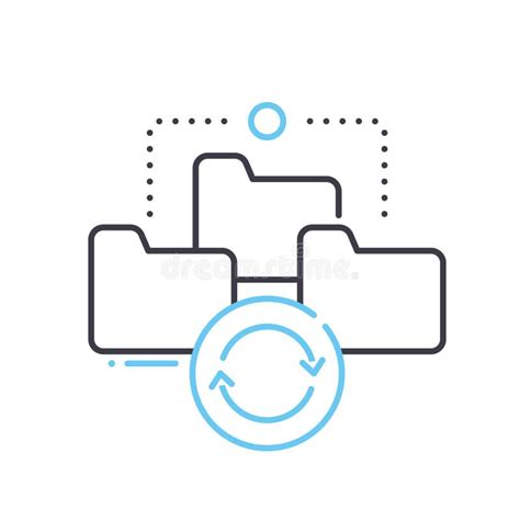 File Network Line Icon Outline Symbol Vector Illustration Concept Sign Stock Vector