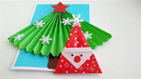 Как сделать деда мороза из бумаги своими руками Простое оригами Зимние поделки Игрушка Youtube