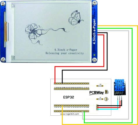 weather station with webserver esp32 and e paper screen rogerbit