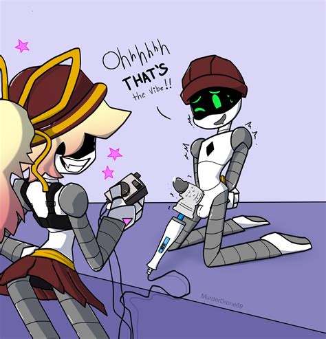 Rule 34 Blonde Hair Bra Dominant Female Female Femdom Green Eyes Lizzy Murder Drones Male