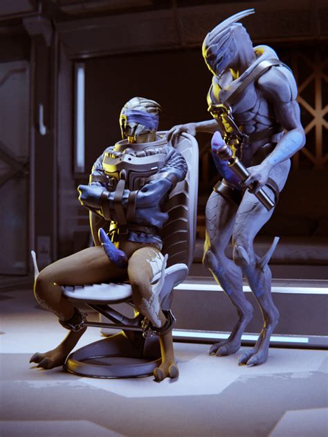 Rule 34 3d Alien Animal Genitalia Bioware Bondage Bound Chair Digital