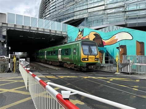 Irish Rail Class 29000 No 29116 Approaches Lansdowne Road Station In The Shadow Of The Aviva
