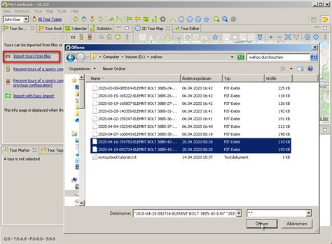 1st steps mytourbook