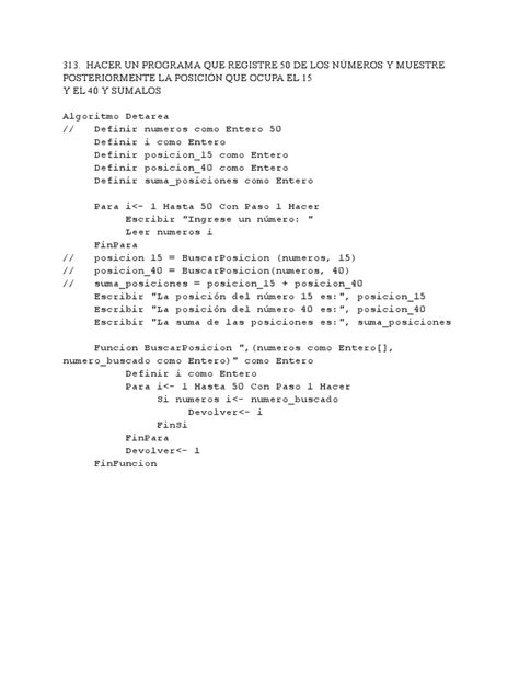 Algoritmo En Pseint Pdf