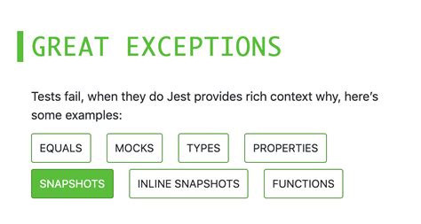 Grammar Issue In Great Exceptions Section Of Website Home Page · Issue 9067 · Jestjsjest · Github