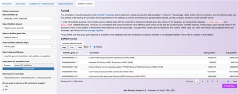 Biomart Annotation — Asc Seurat Analytical Single Cell Seurat Based Web Application Documentation