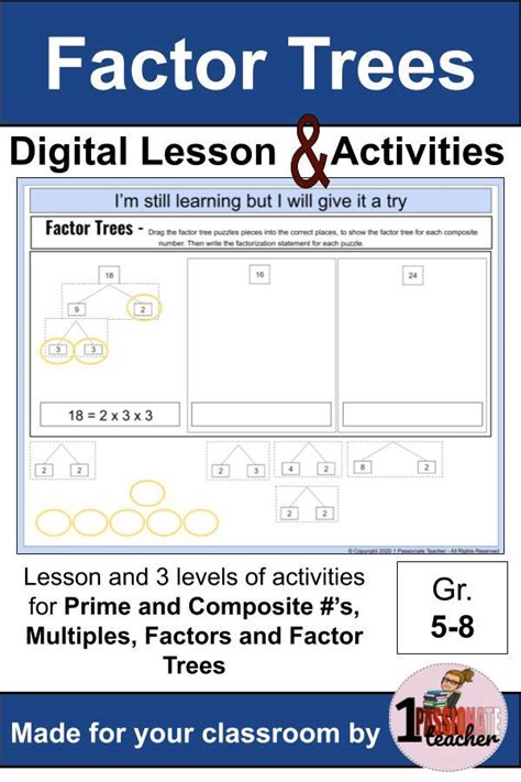 Prime And Composite Numbers Digital Math Activities Math Lessons Lesson Problem Based Learning