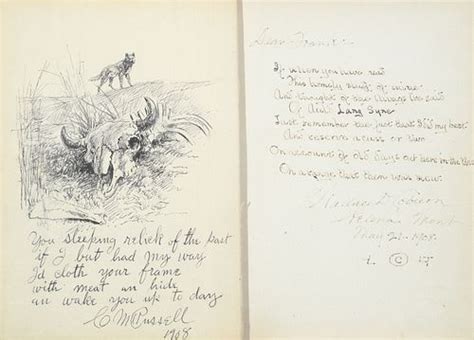 Charles M Russell 1864 1926 Letter To Frank Bird Linderman 1908 Sold At Auction On 26th