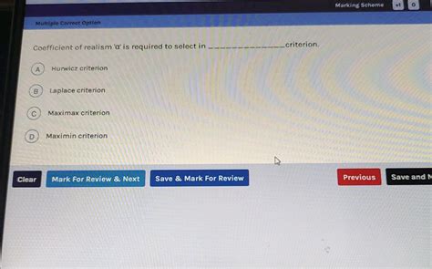 Marking Scheme Multiple Correct Option StudyX