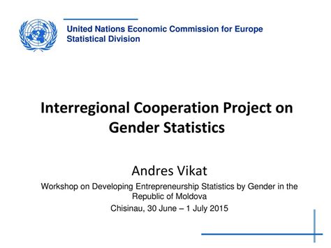Interregional Cooperation Project On Gender Statistics Ppt Download