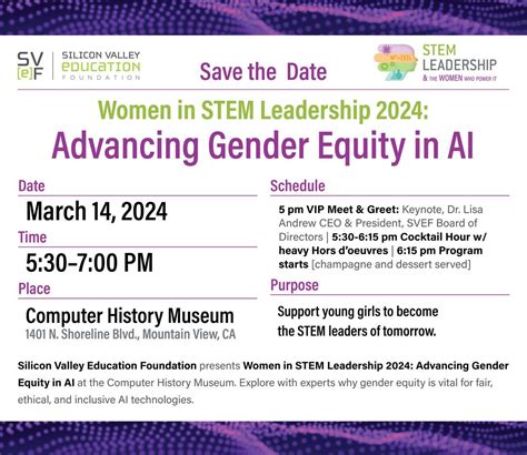 Save The Date March 14 2024—svef Presents Women In Stem Leadership 2024 Advancing Gender