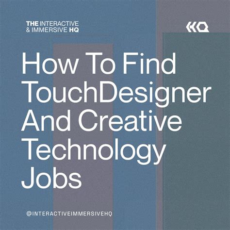 Interactiveimmersivehq Touchdesigner Creativetech The Interactive And Immersive Hq