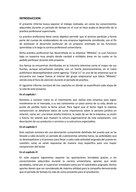 Ejemplo De Una Introduccion