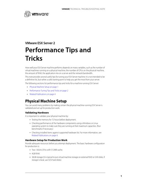 Pdf Esx Performance Tips Tricks Dokumentips