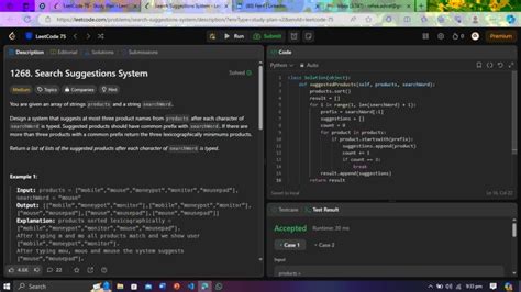 Rafiea Ashraf On Linkedin Leetcode75 Pythondev Codejourney