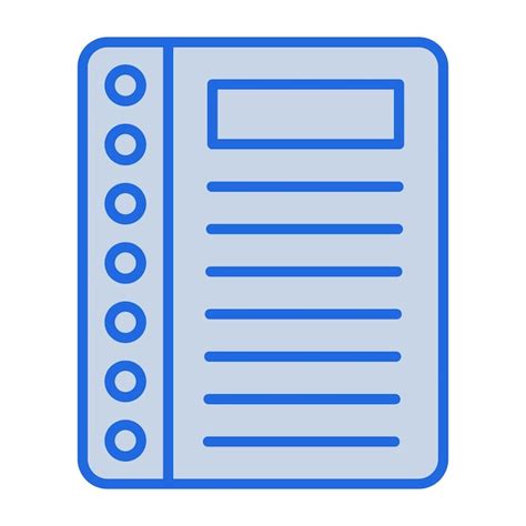 Premium Vector Notebook Blue Tone Illustration