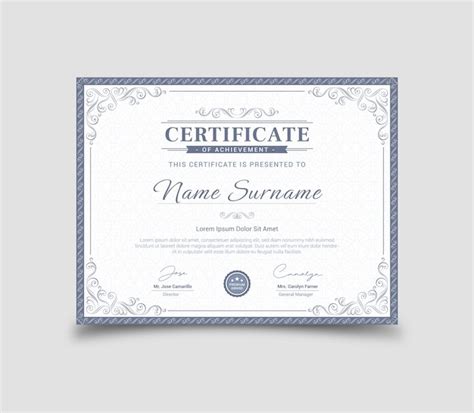 Premium Vector Certificate Design Template