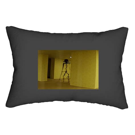 Welcome To The Backrooms Creepypasta Meme Lumbar Pillows