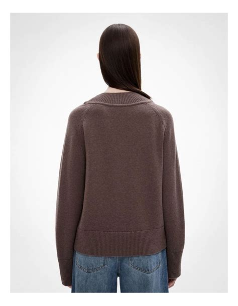 Witchery Raglan V Neck Knit In Mocha Marle Myer