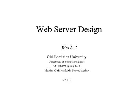 Ppt Web Server Design Week 2 Powerpoint Presentation Free Download