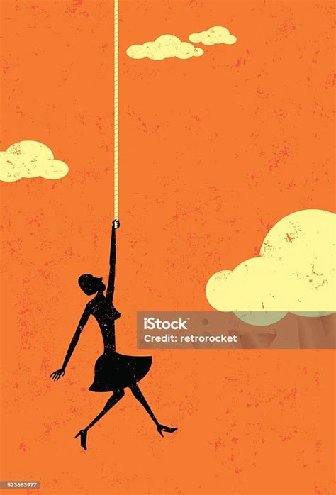 End Of The Rope Stock Illustration Download Image Now Rope Women