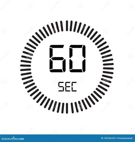 The 60 Seconds Icon Digital Timer Clock And Watch Timer Countdown