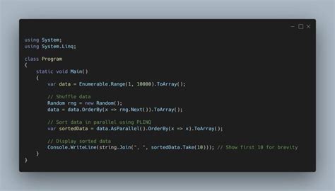 Matthew Williamson On Linkedin Plinq Parallelsorting