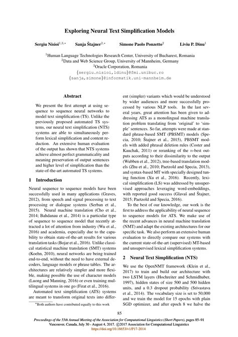 pdf exploring neural text simplification models