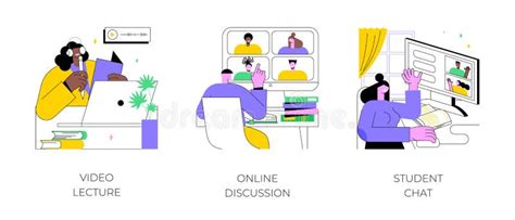 Before Lecture Isolated Cartoon Vector Illustrations Stock Vector Illustration Of University