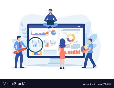 Data Analytics Dashboard Royalty Free Vector Image