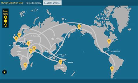 Map Of Human Migration Highlights Genealogy
