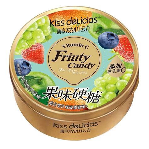 Jual Kiss Delicias Fruity Candy Mix Fruit 60gr Permen Rasa Buah