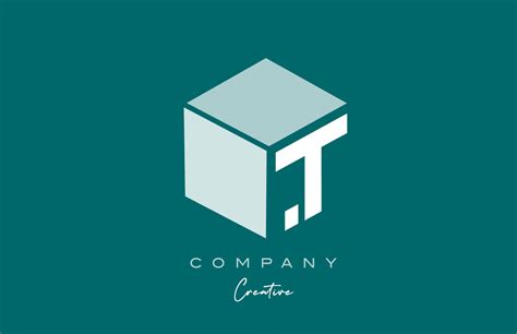 Cube T Three Letter Cube Alphabet Letter Logo Icon Design With Green