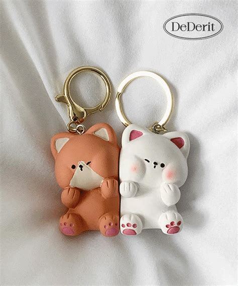 11할인귀여운 고양이 볼 자석 인형 가방 열쇠고리 키링 키홀더 우정 커플템 커플 친구 생일 선물 에이블리
